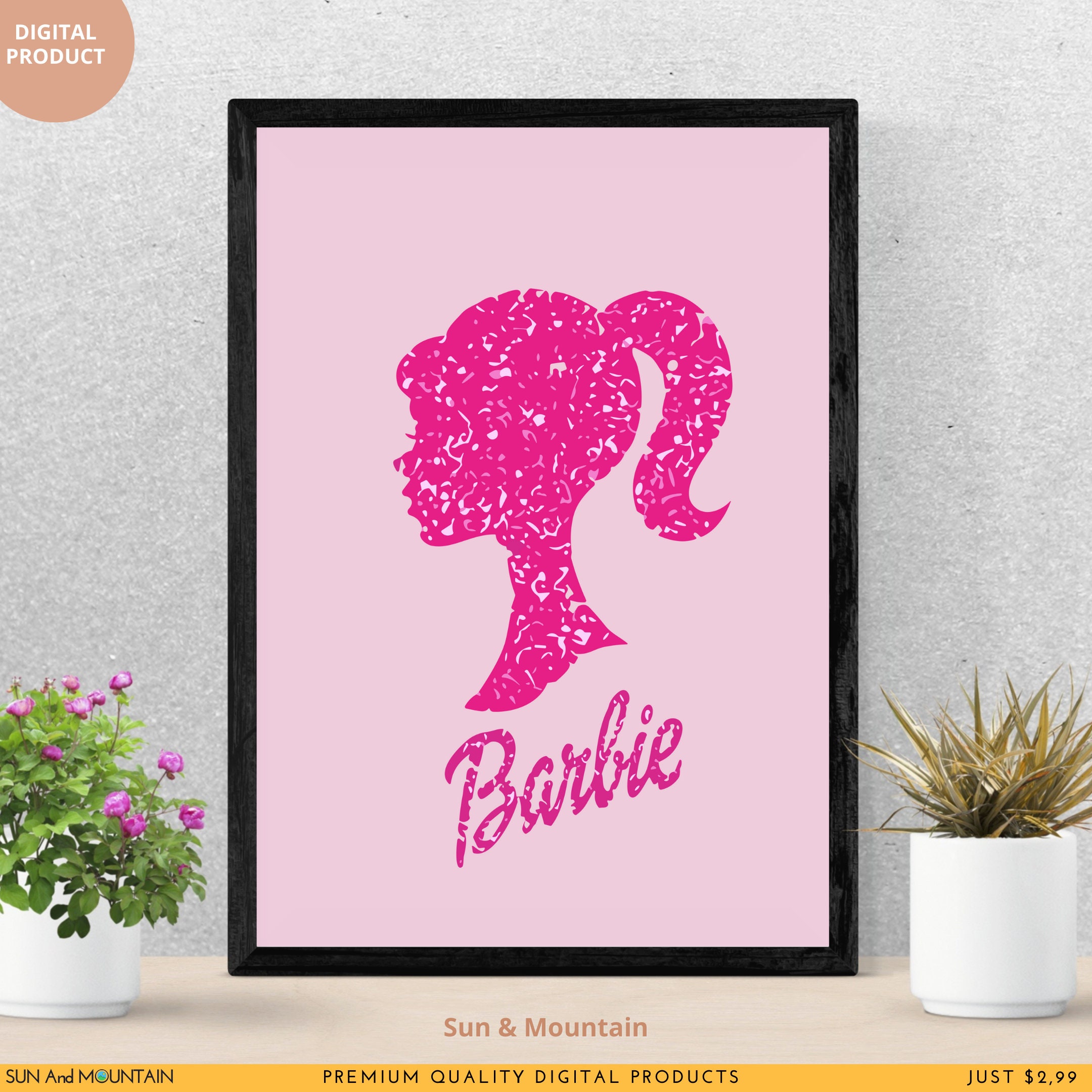 Wall Art | Barbie Doll Art | Retro Poster | Girly Wall Prints | Y2K ...