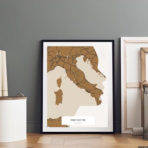 Custom Map Face Print | Anniversary Gift | Where We Met Map | Map Art ...