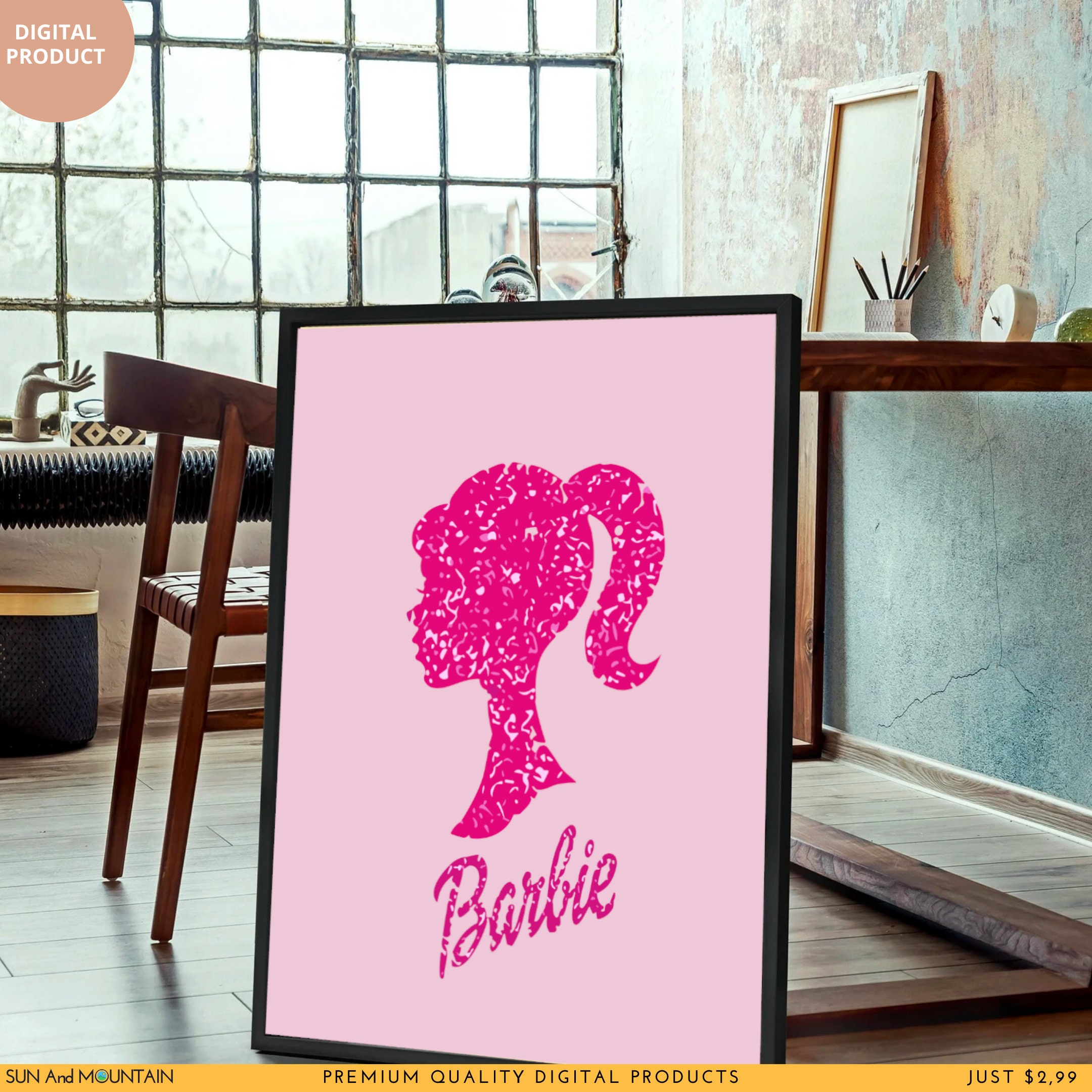 Wall Art | Barbie Doll Art | Retro Poster | Girly Wall Prints | Y2K ...