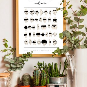 All Bums Are Welcome.nice Bum. Bathroom Wall Art. Bathroom Print ...