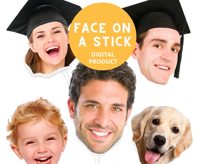 Custom Big Head Face Cutouts, Wedding Heads, Bachelorette Groom Face ...