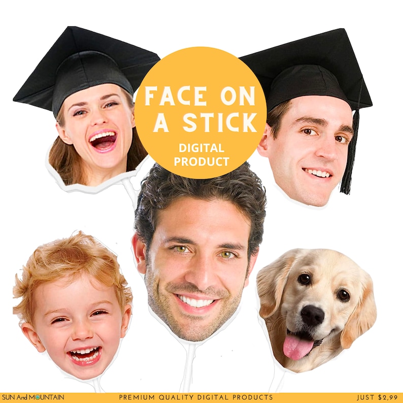 Face on A Stick | Custom Face Cutout | Bachelorette Party Favors ...