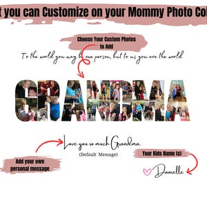 Personalized Grandma Photo Collage, Mother's Day Gift, Custom Digital ...