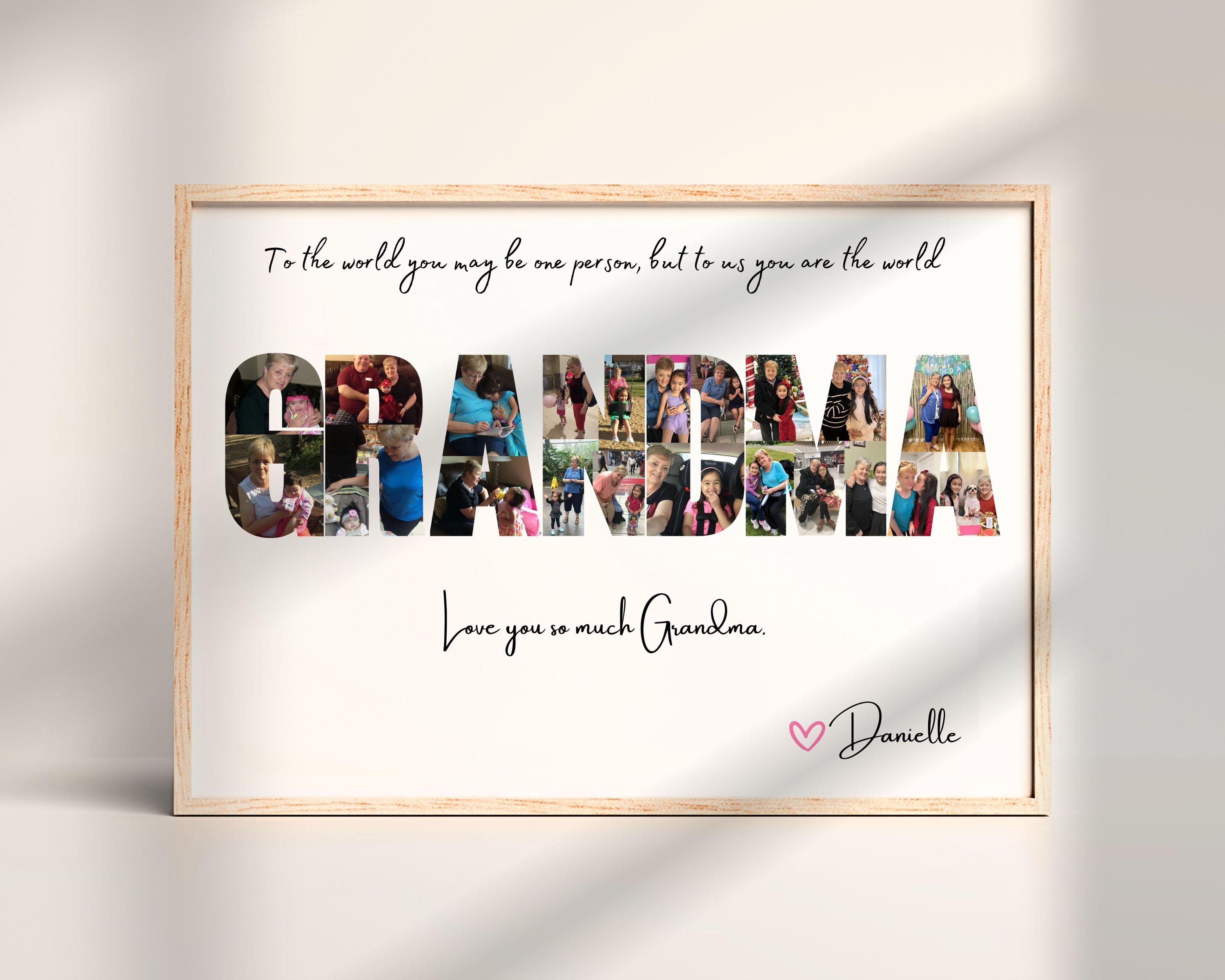 Personalized Grandma Photo Collage, Mother's Day Gift, Custom Digital ...