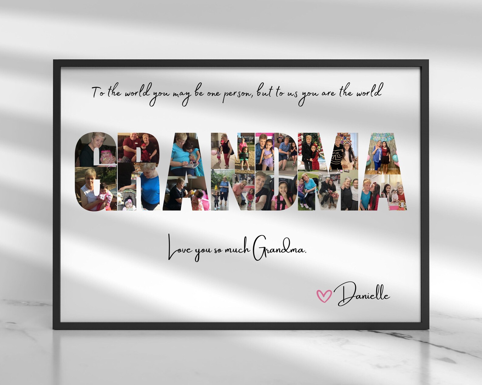 Personalized Grandma Photo Collage, Mother's Day Gift, Custom Digital ...