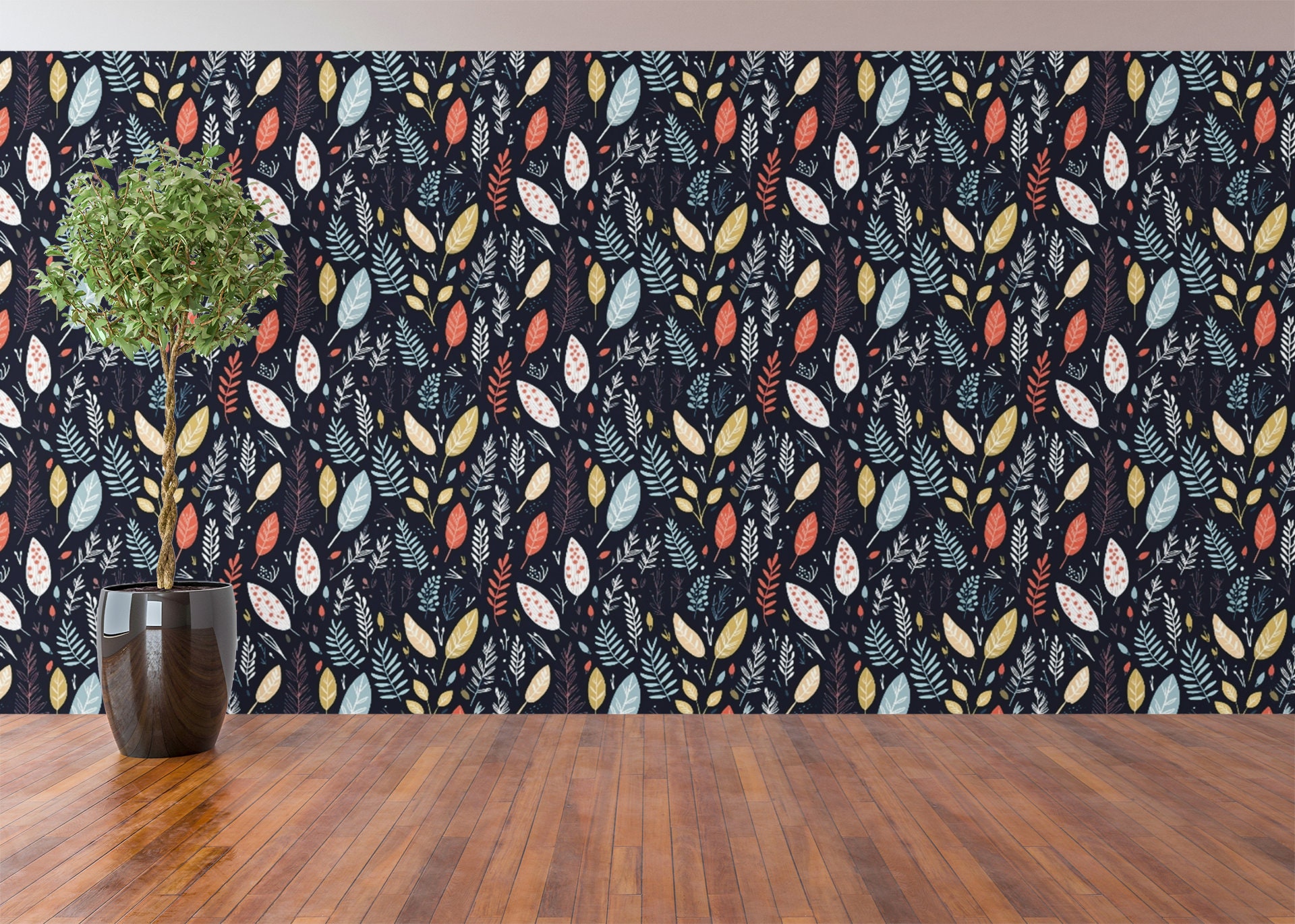 Botanical Leaves Seamless Pattern Bundle High-definition Wallpaper ...