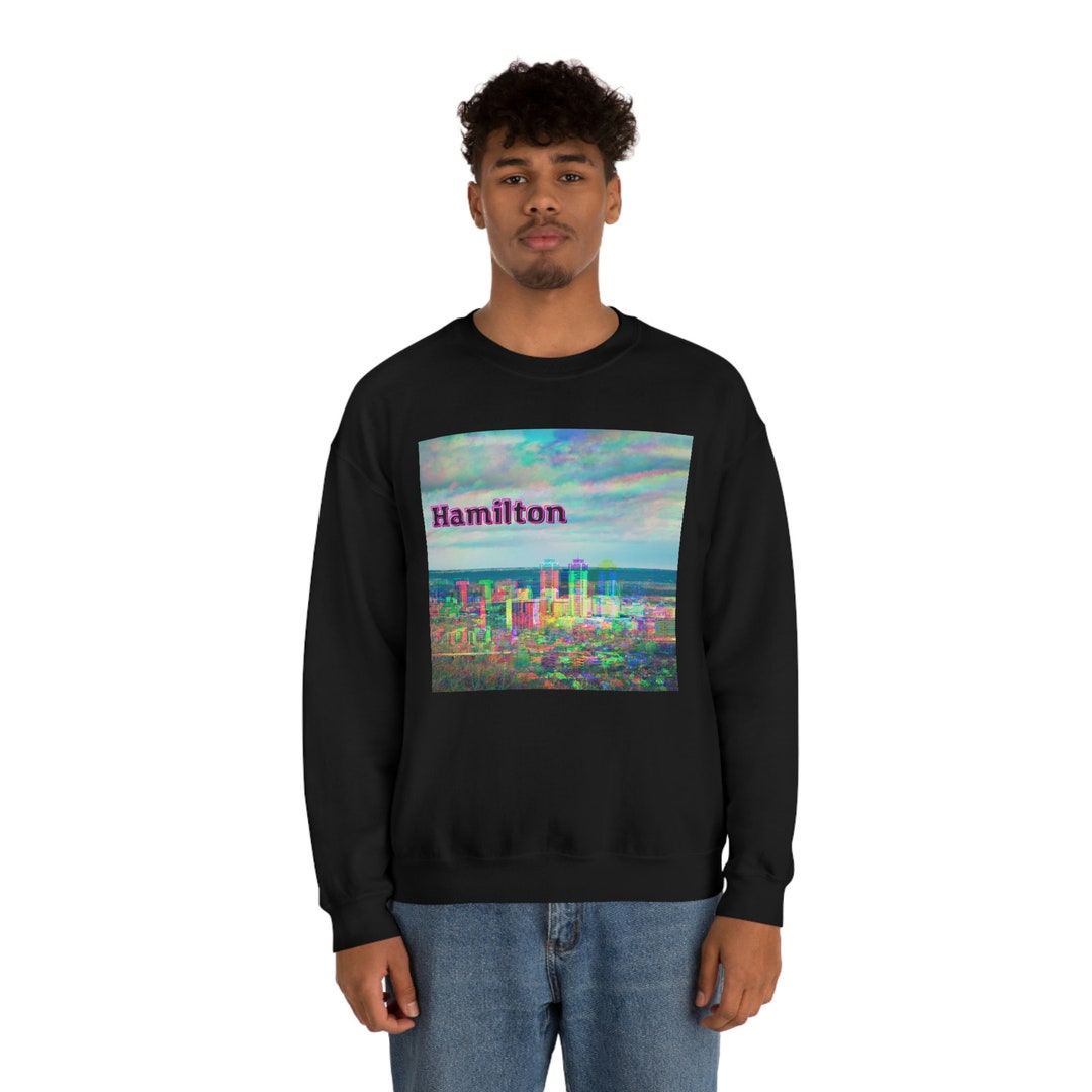 Hamilton, Ontario Neon City Landscape Unisex Heavy Blend Crewneck ...