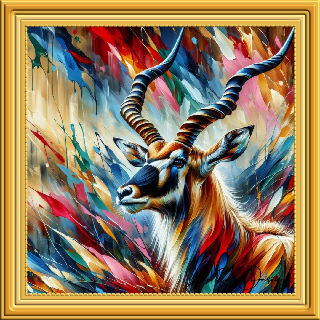 Colorful Bontebok Pop Art Print: Unique Animal Design (digital Download ...