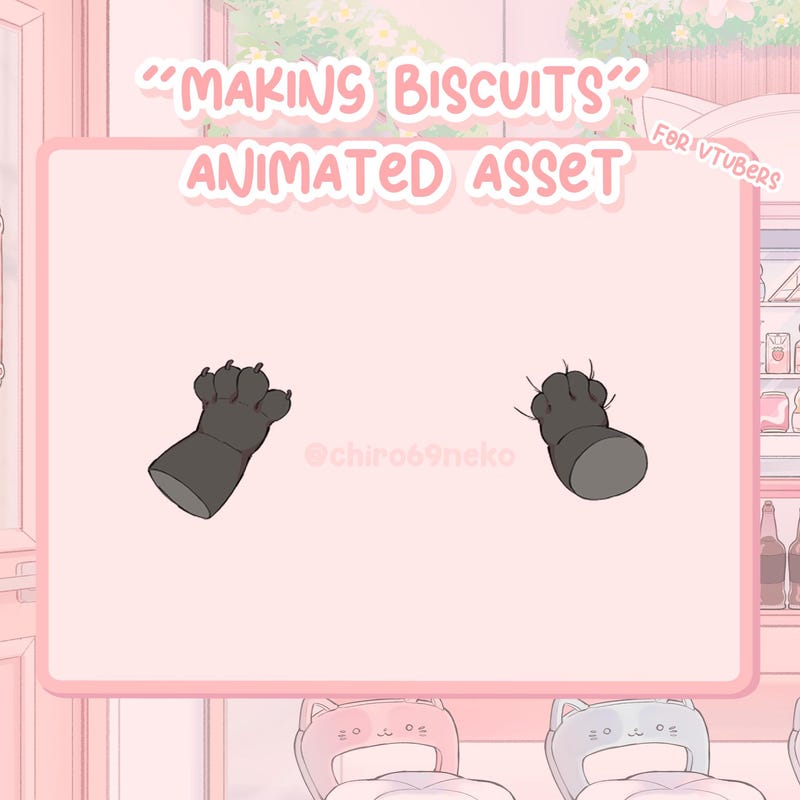 Vtuber Asset Black Cat - Etsy