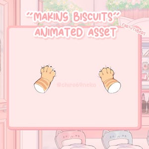 Vtuber Live2d Asset for Vtube Studio | Making Biscuits / Cookies Paws ...