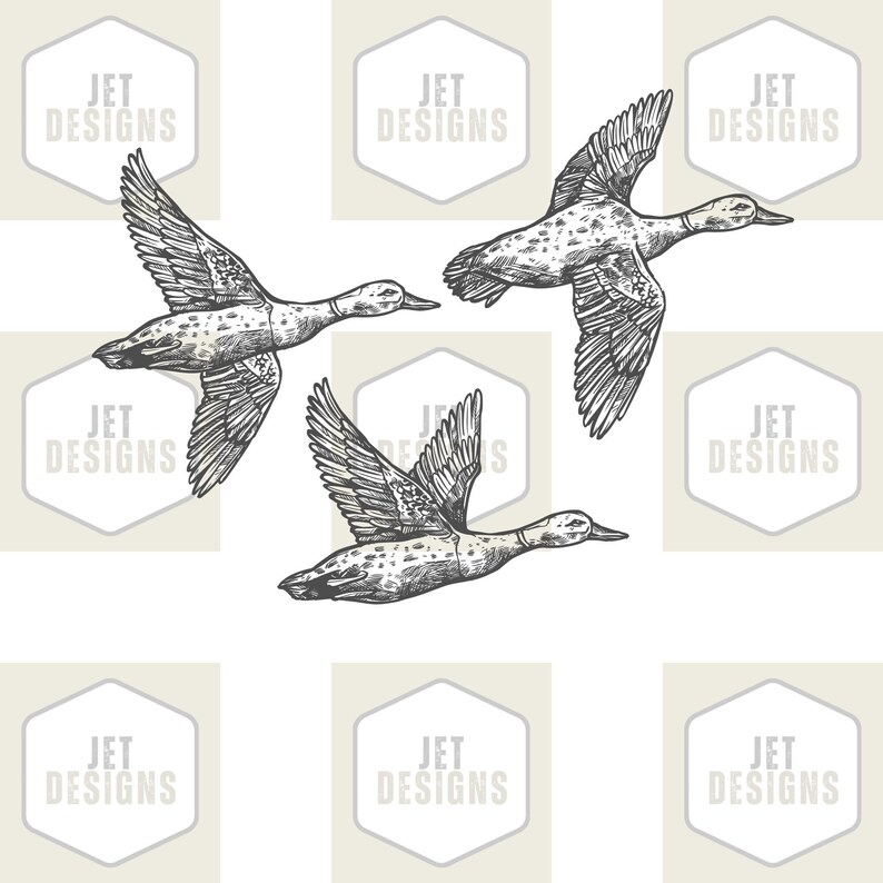 Flying Mallards SVG, Duck Hunting Clipart (digital Files) - Etsy
