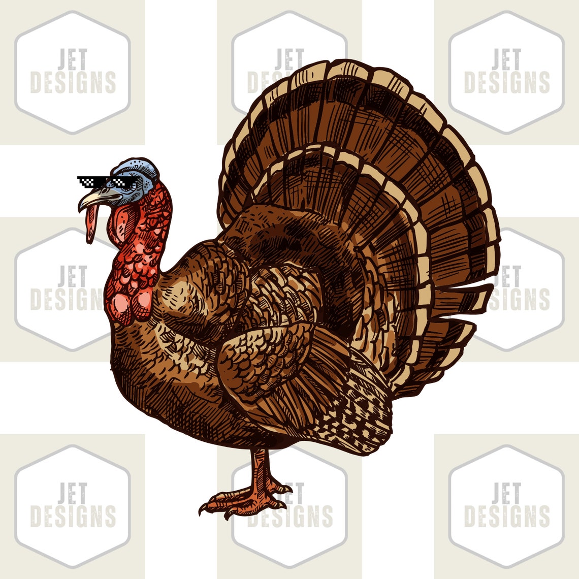 Gangster Turkey SVG, Turkey Svg, Turkey Hunting Svg, Funny Turkey Svg ...