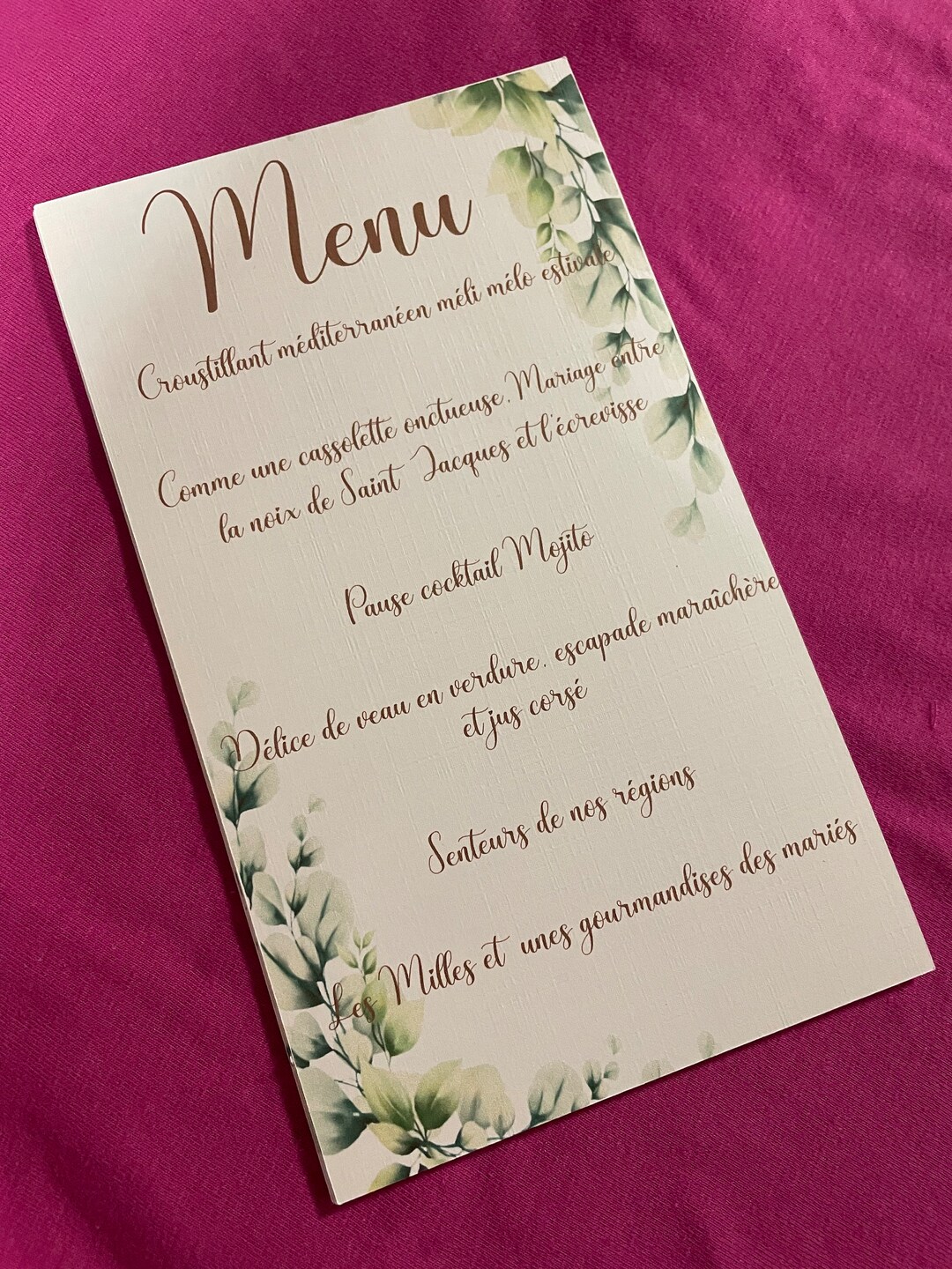 Menu - Etsy France