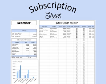 Expense Tracker Google Sheet Template - Etsy