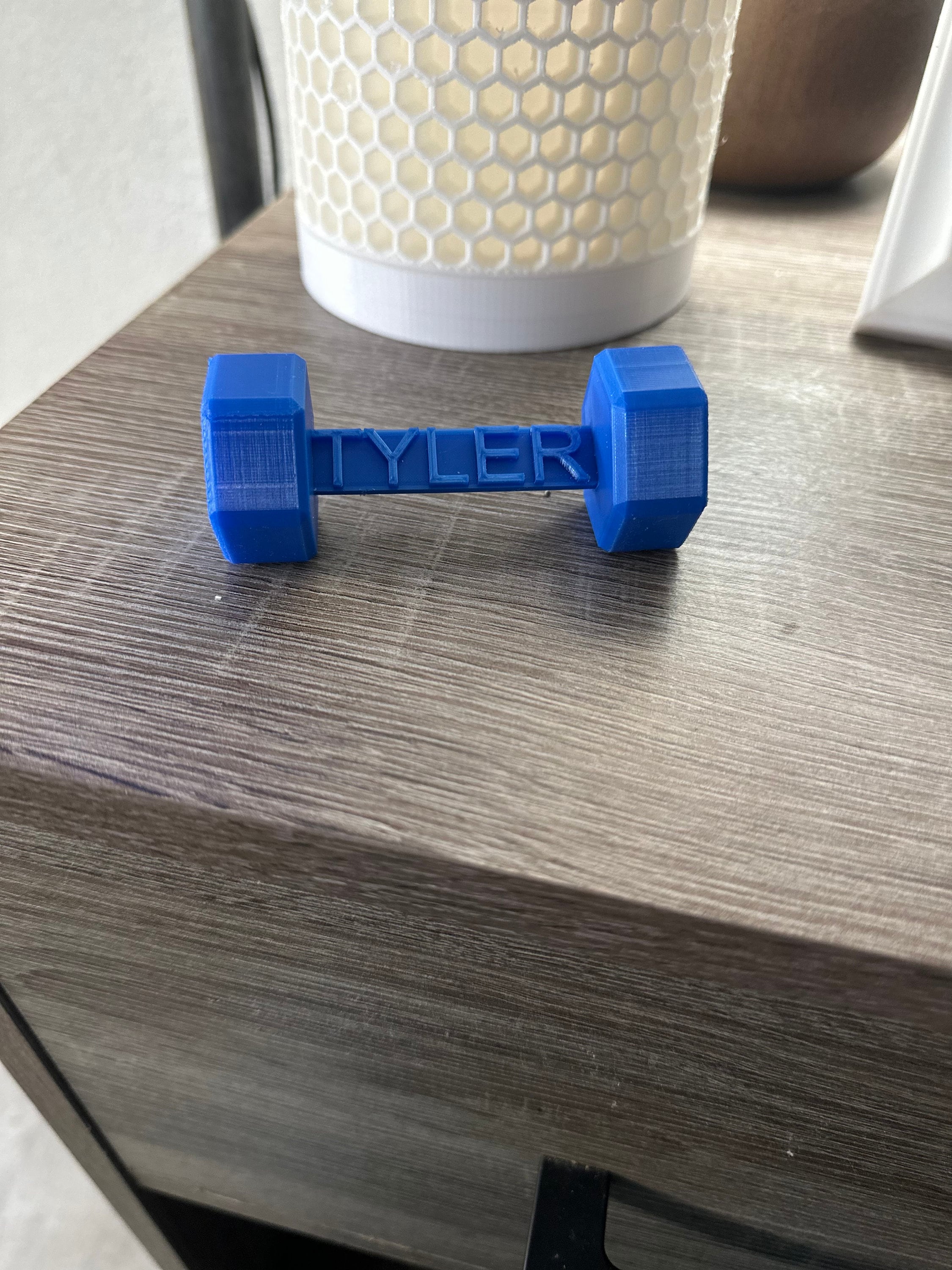 Mini 3D Printed Customizable Dumbbell Fitness Toy Mini Decor Minimalist ...