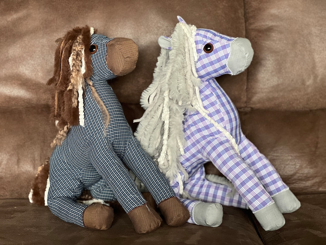 Custom Memory Horse Keepsake: Made From Loved One's Shirt - Etsy