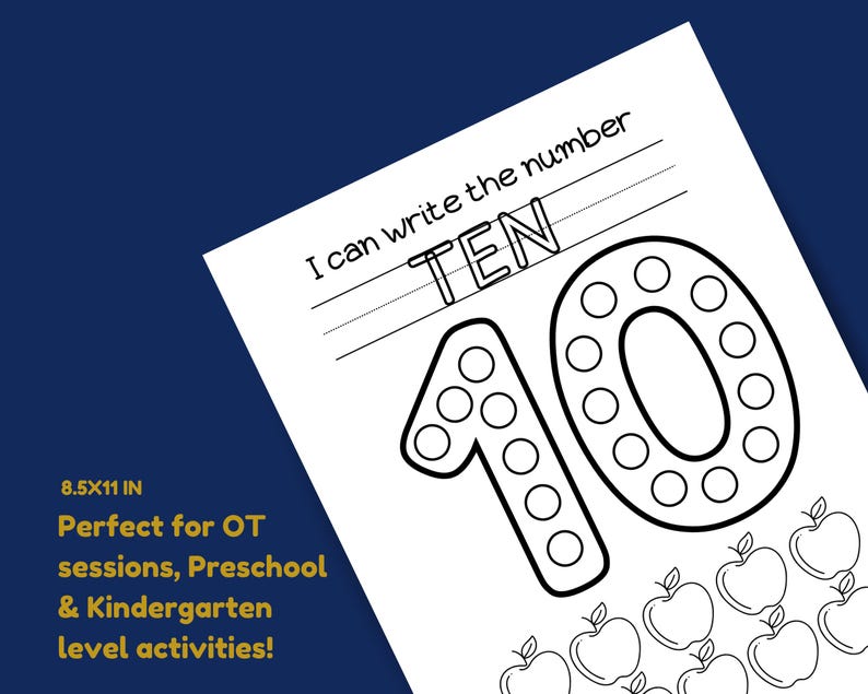 Alphabet Number Tracing Worksheets | Fine Motor OT Activities (digital ...