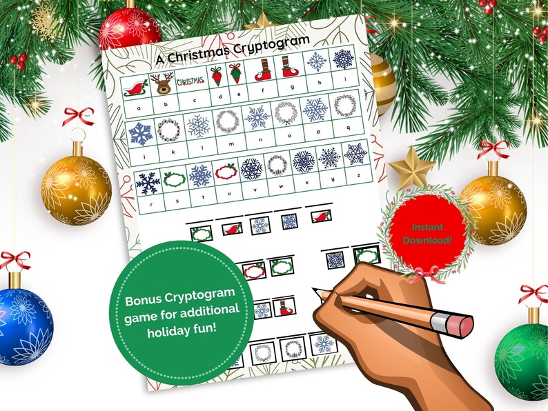 Christmas Word Search Printable - Etsy