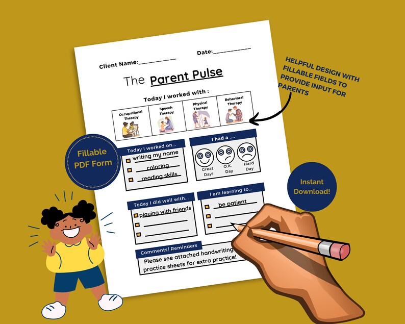 Therapy Home Communication Log Forms Editable Parent Communication Log ...