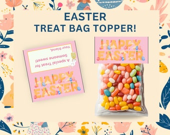 4" Happy Easter Treat Topper to From: Printable Treat Bag Toppers ...