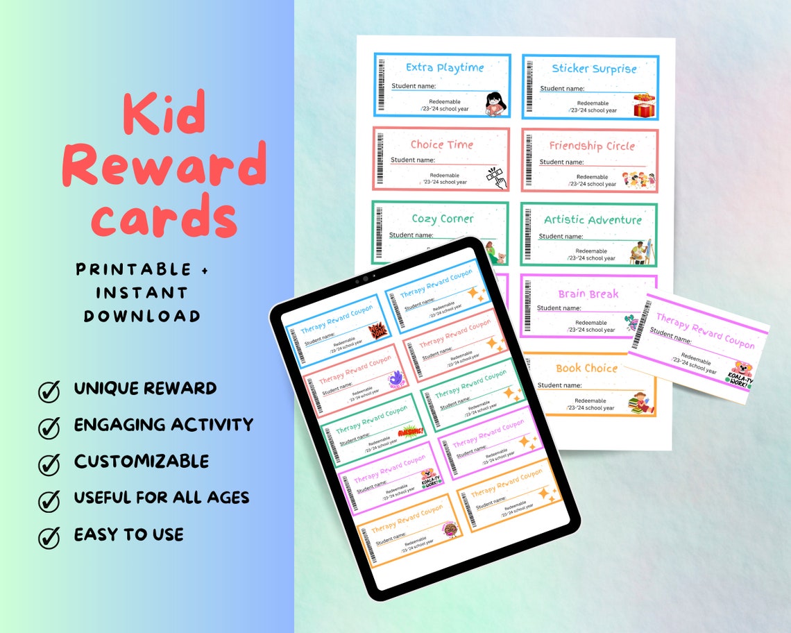 Kid Coupons: Therapy Rewards for Fun and Engaging Incentives PDF ...