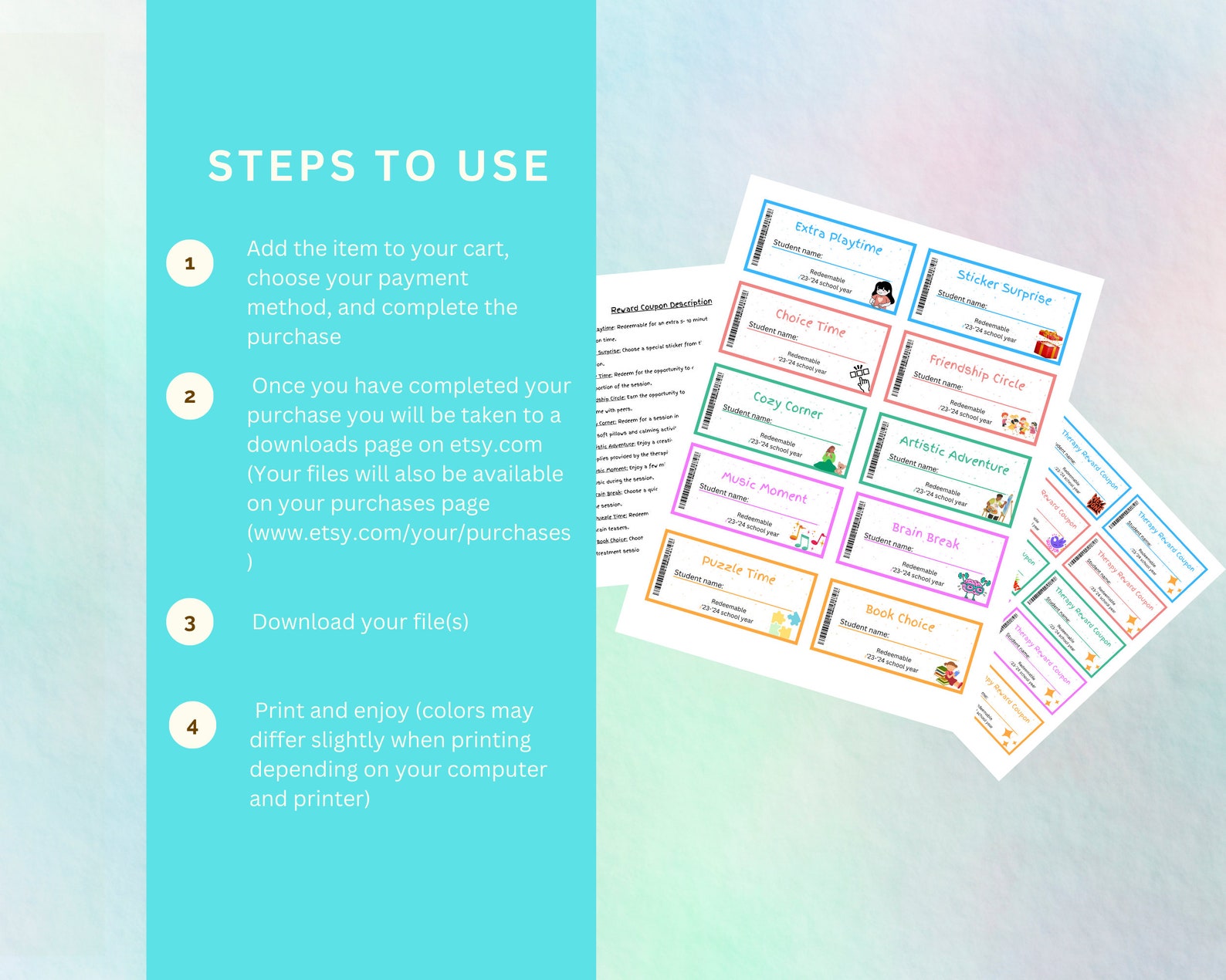 Kid Coupons: Therapy Rewards for Fun and Engaging Incentives PDF ...