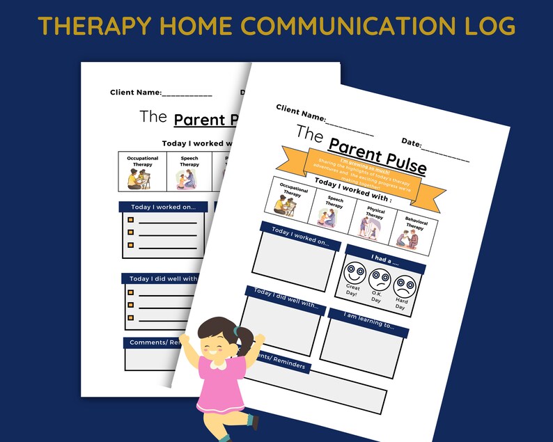 Therapy Home Communication Log Forms Editable Parent Communication Log ...