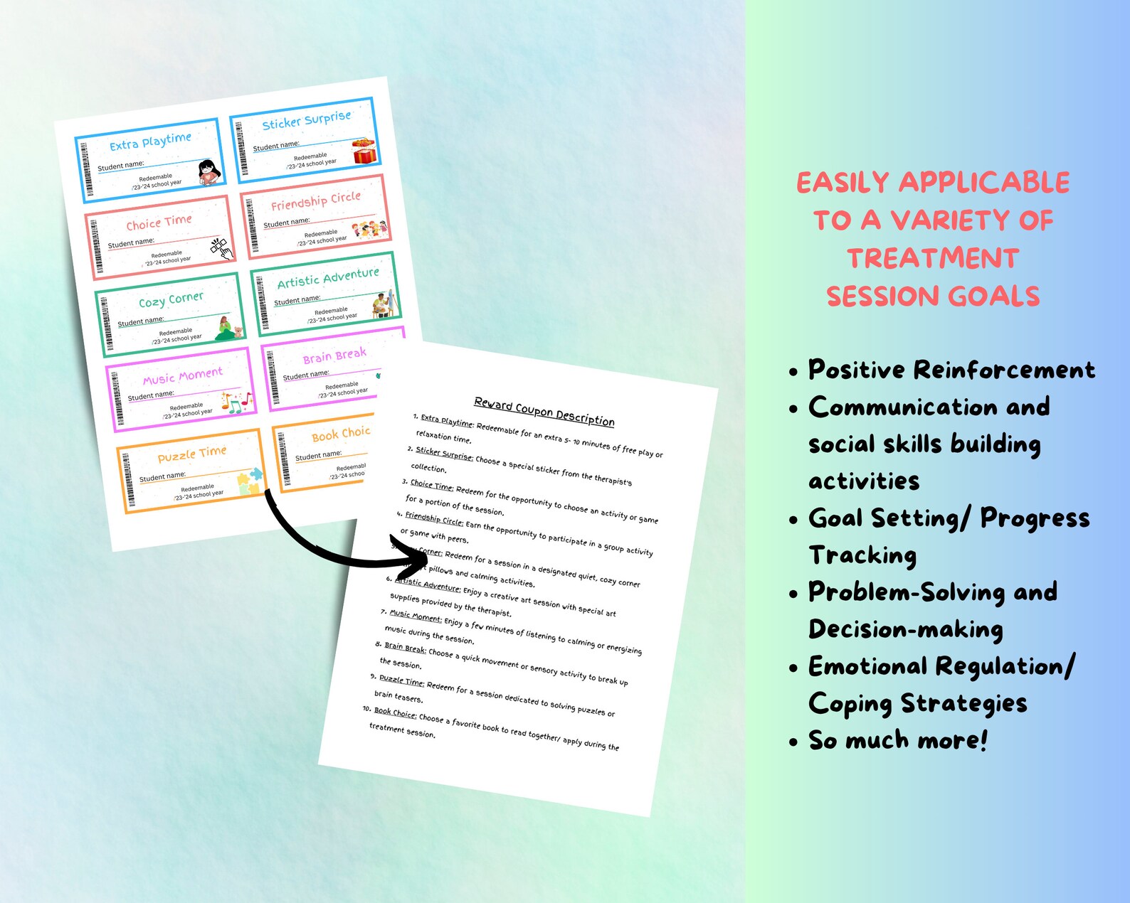 Kid Coupons: Therapy Rewards for Fun and Engaging Incentives PDF ...