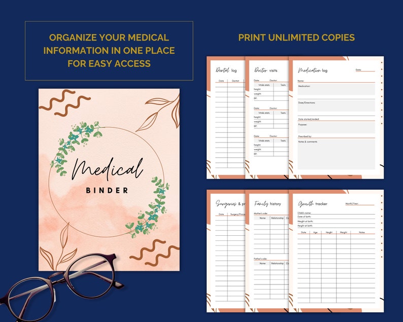 Medical Binder, Medical Organizer Binder - Your Health Companion - Etsy