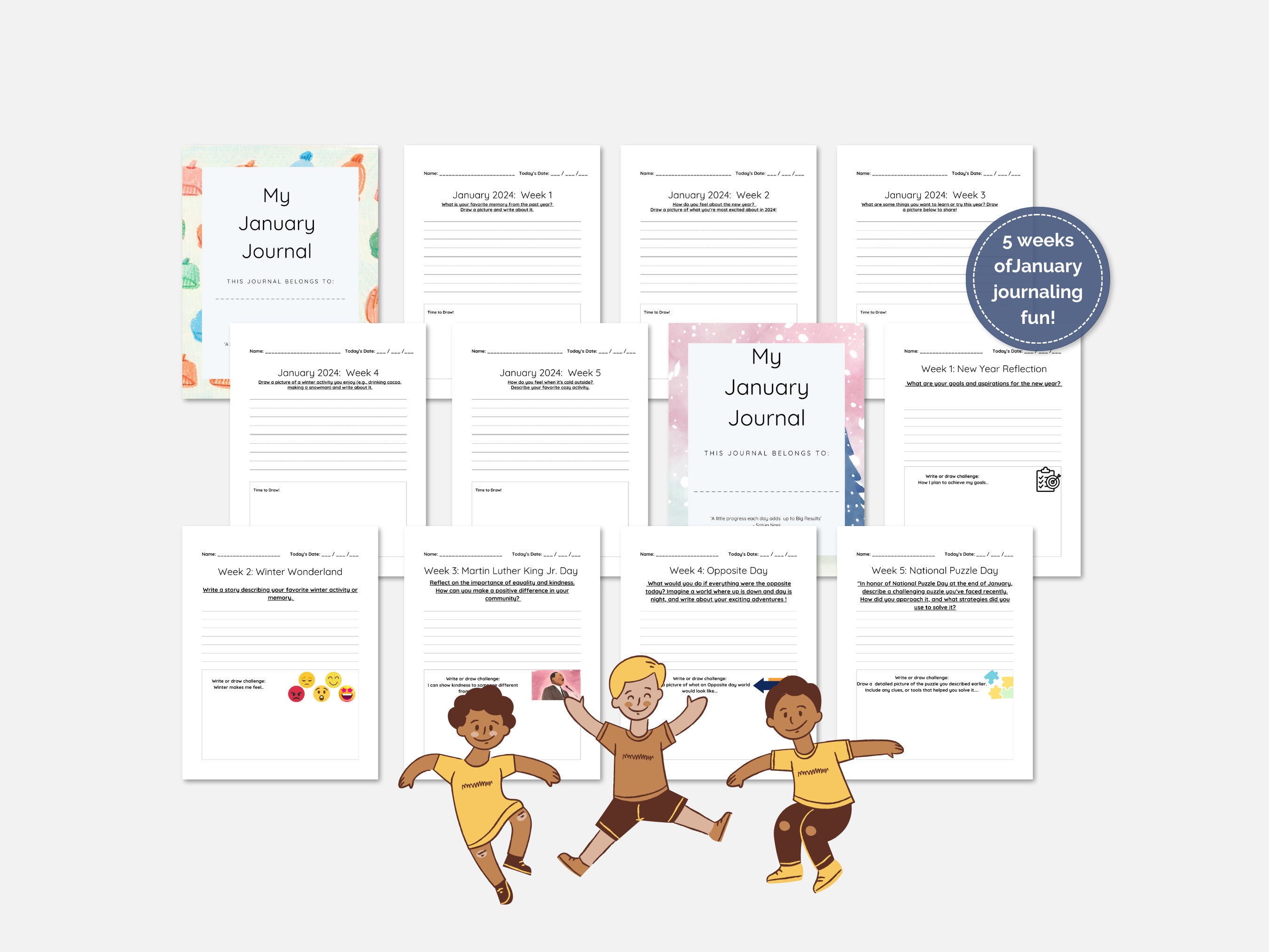 January Journal: Therapeutic Prompts for Children K-5 School-based ...