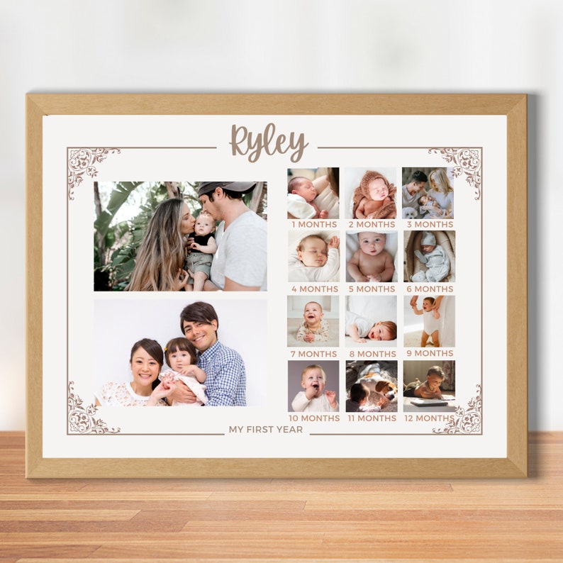 Milestone Chart, My First Year, Digital Print, Instant Download ...