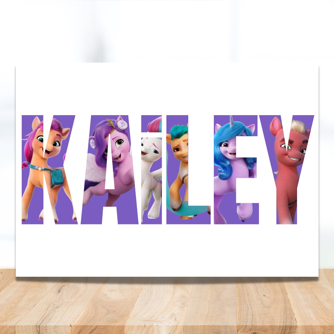 Personalised Name Sign, My Little Pony Personalised Name Sign ...