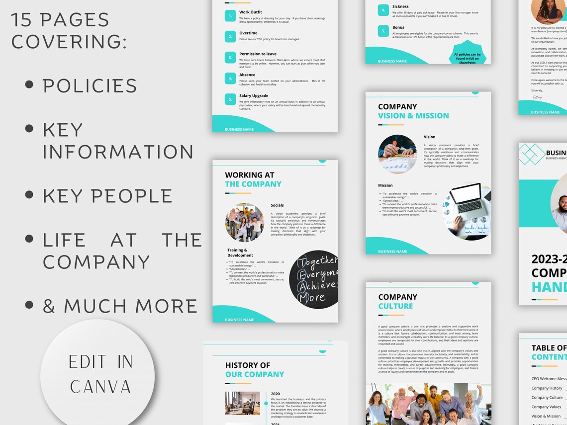 Employee Welcome Package Template New Employee Onboarding Handbook Small Business Resources New ...