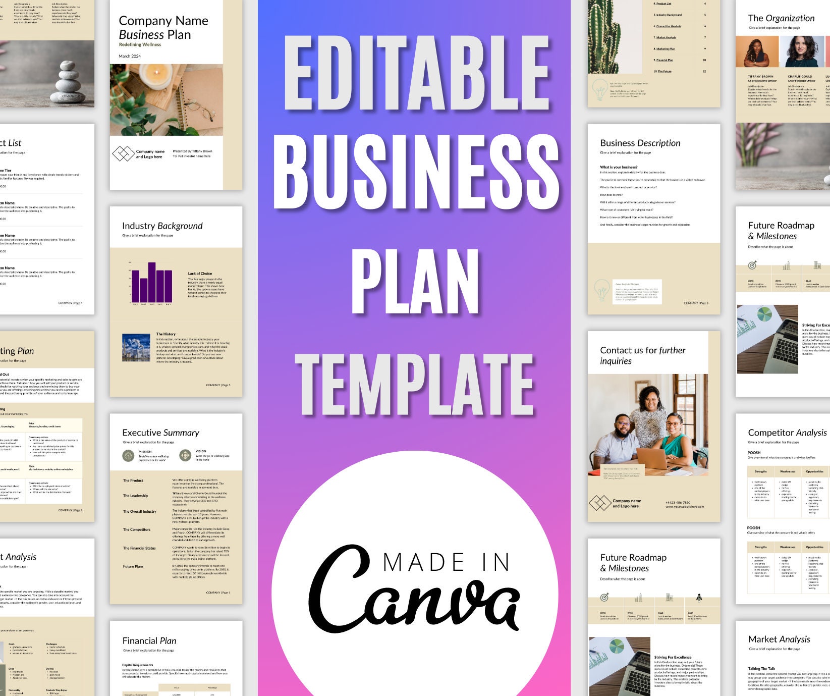 Editable Business Plan Template, New Business Proposal, Start up ...