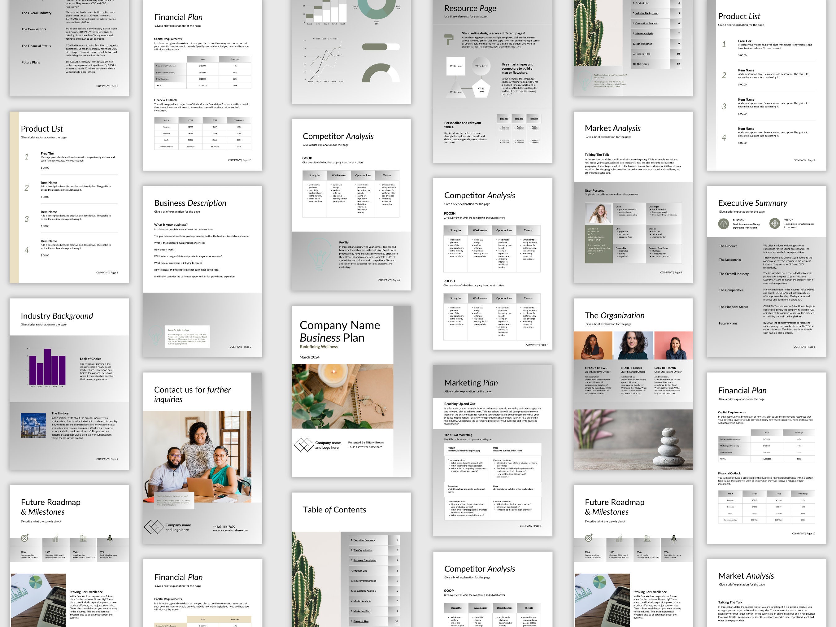 Editable Business Plan Template, New Business Proposal, Start up ...