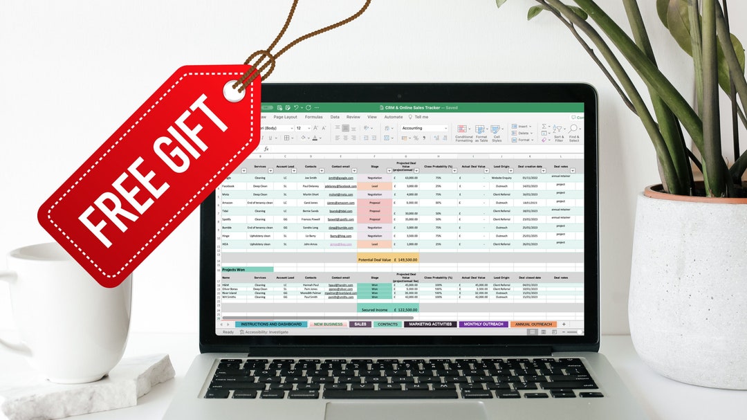 BUNDLE Excel Client Tracker and Expense Bundle CRM Dashboard - Etsy