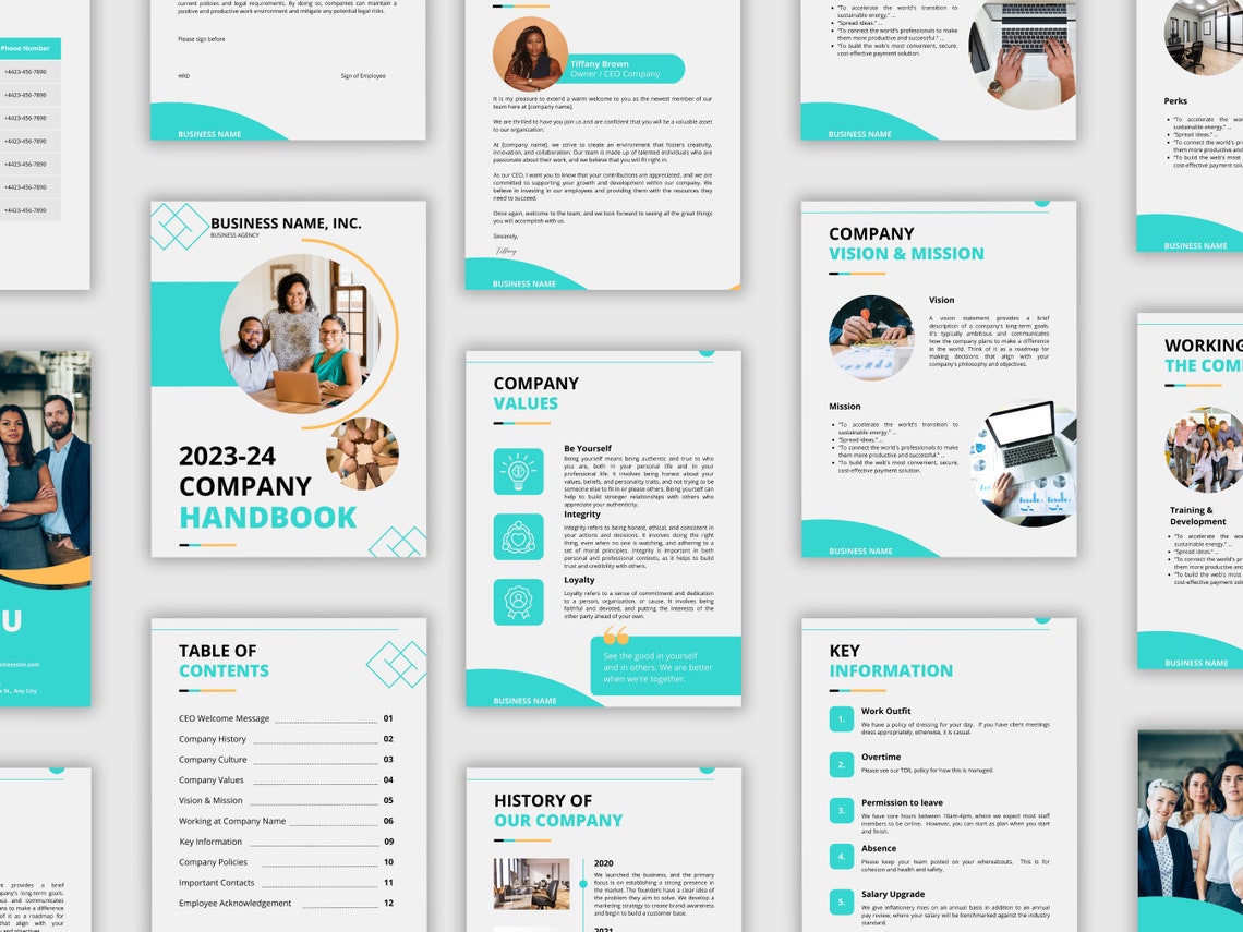 Employee Welcome Package Template New Employee Onboarding Handbook ...