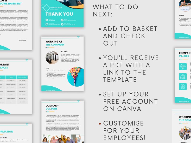 Employee Welcome Package Template New Employee Onboarding Handbook Small Business Resources New ...