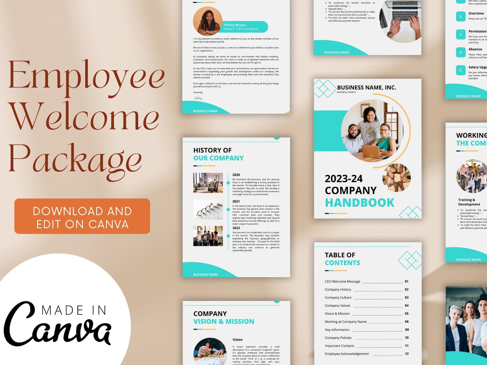Employee Welcome Package Template New Employee Onboarding - Etsy