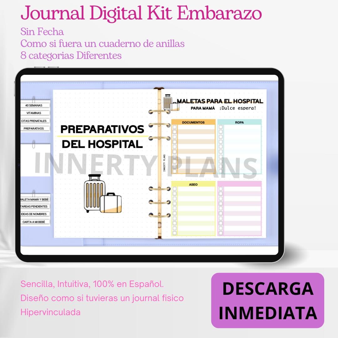 Cuaderno Digital EMBARAZO, Español, Planificador Interactivo PDF ...