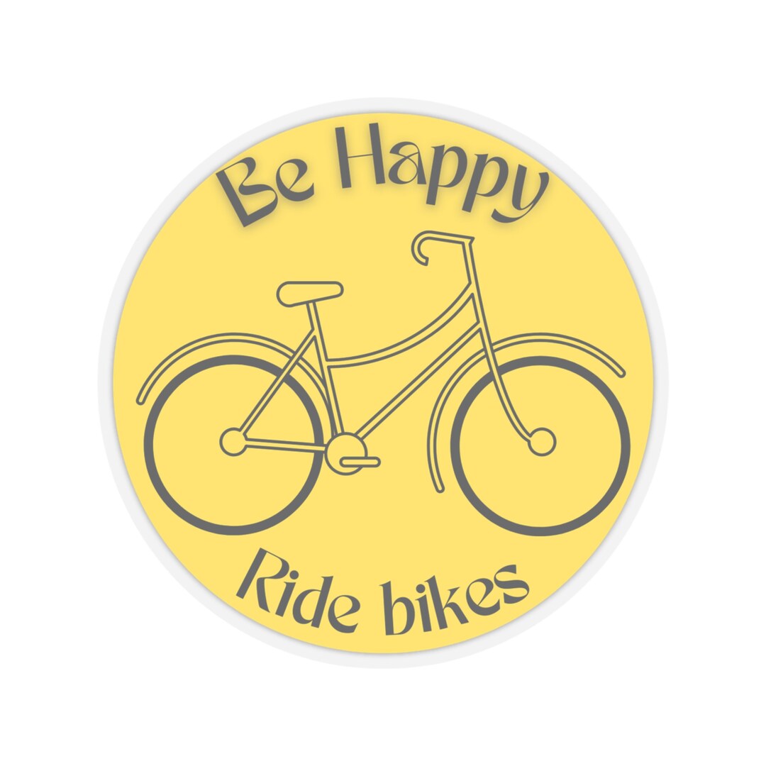 Bike Sticker for Bike Lover, Bmx Bike, Cycling Gift for Cyclist, Yellow ...