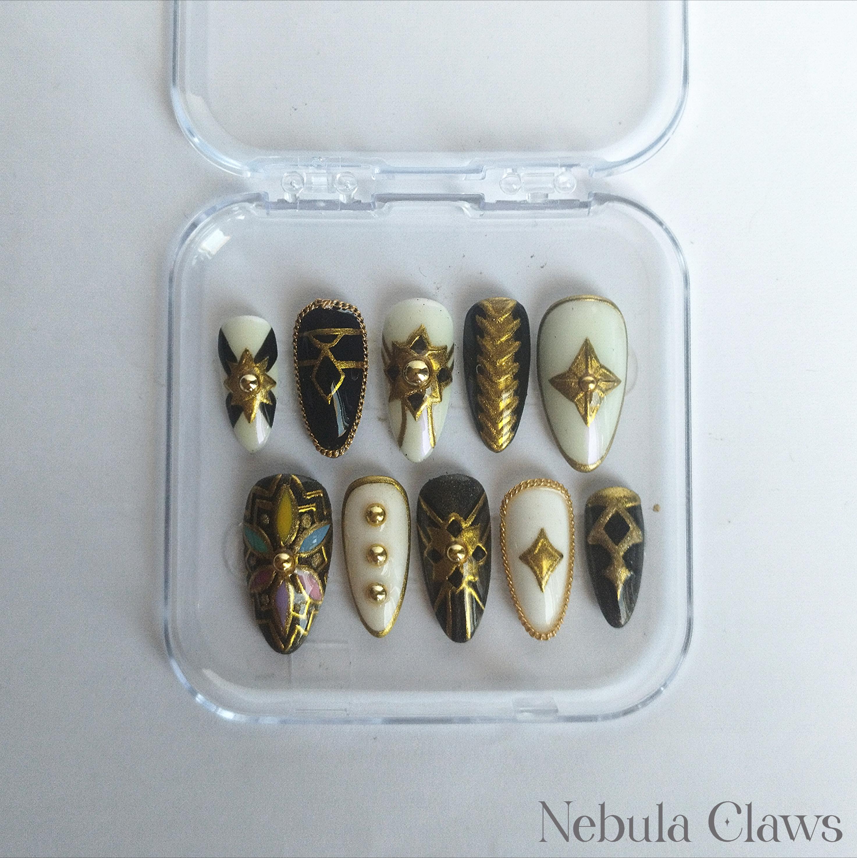 Golden Huntrix Kpop Demon Hunters Movie Inspired Press on Nails - Etsy UK
