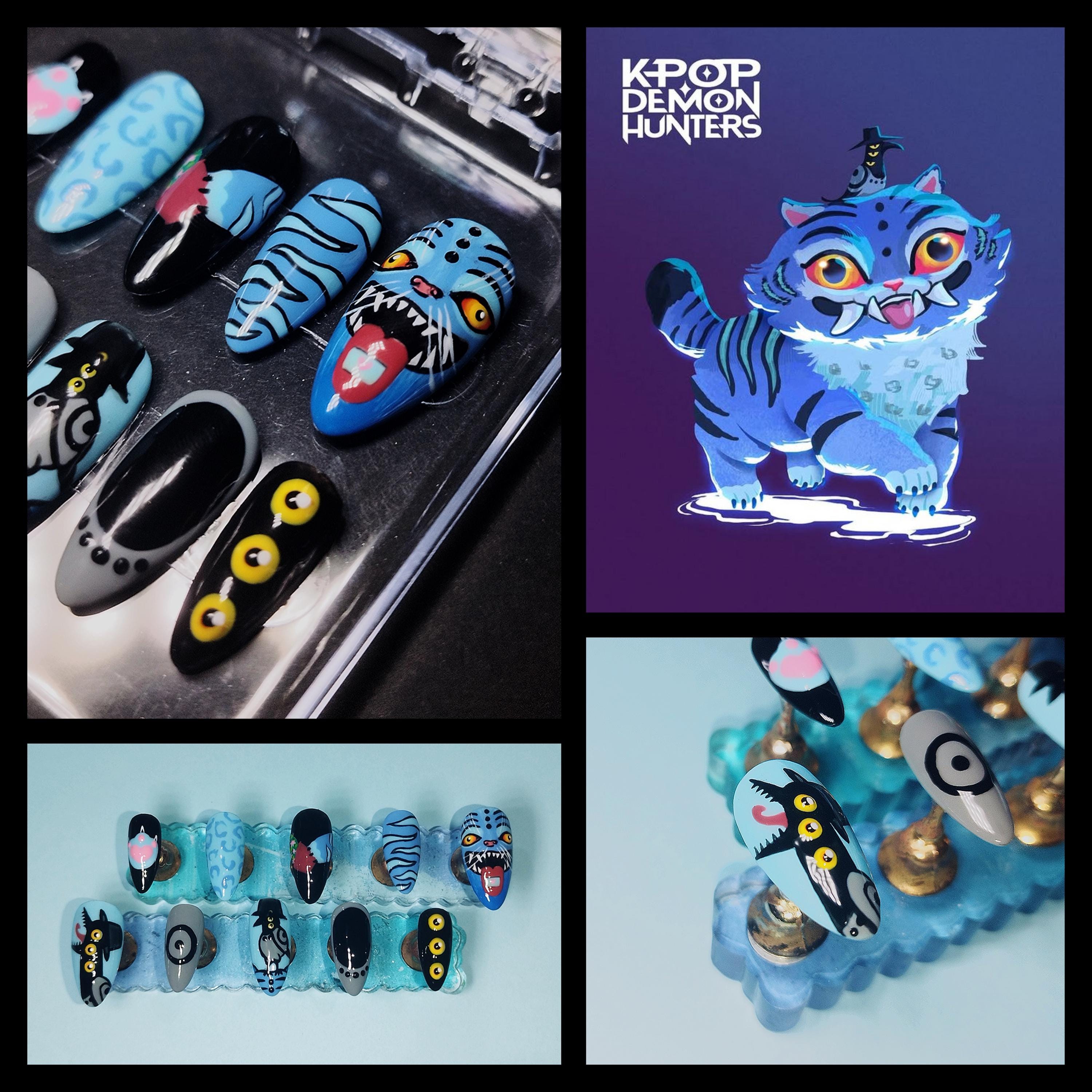 Derpy Tiger and the Bird Kpop Demon Hunters Movie Inspired Press on ...