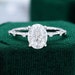Pear Diamond 14k Gold Oval Engagement Ring - Dainty Solitaire Christmas ...