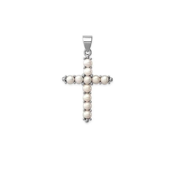 Pearl Cross Necklace - Etsy