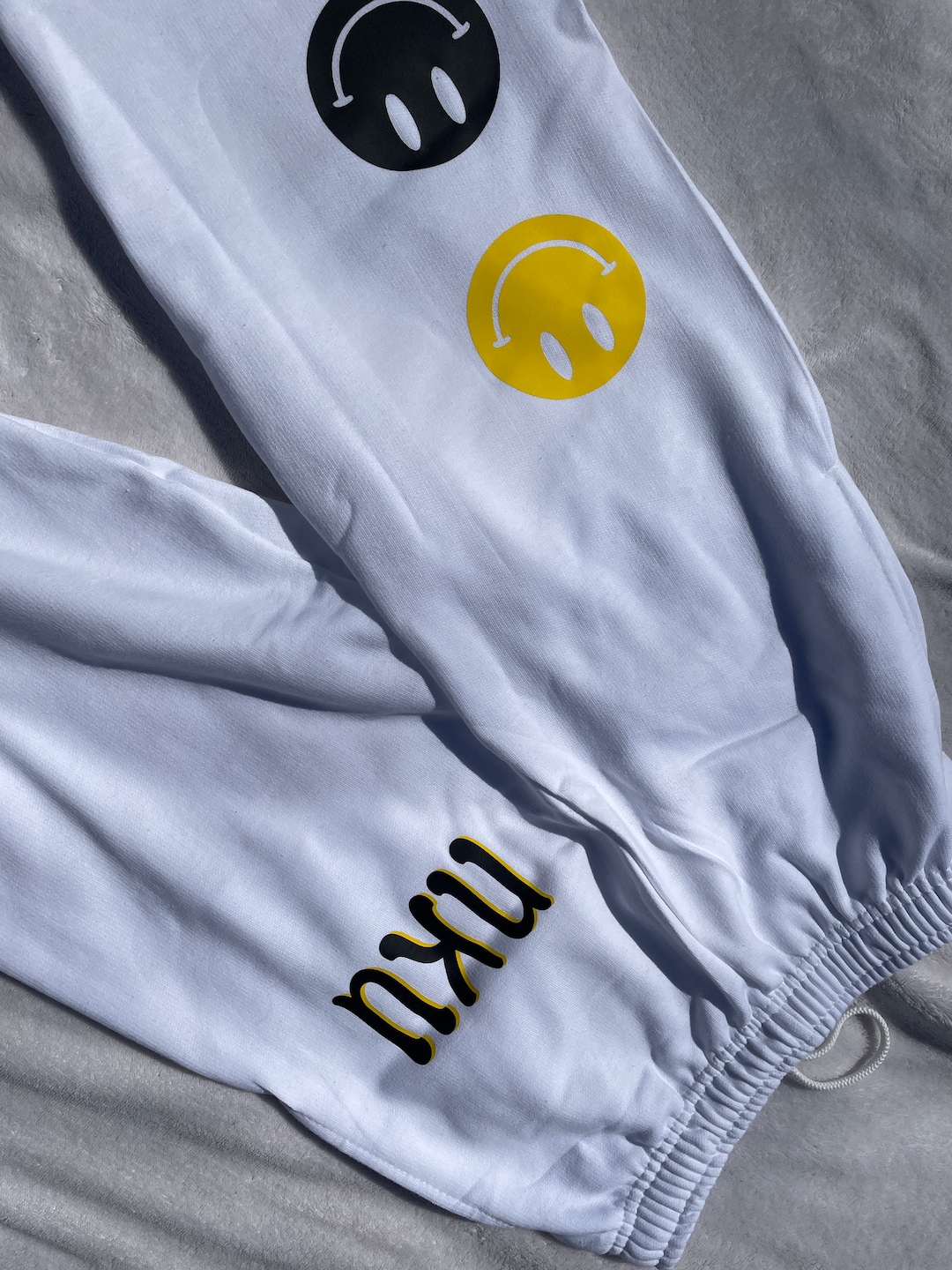 Custom College Smiley Face Pants - Etsy