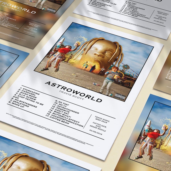 Travis Scott Astroworld Album Cover Poster - Etsy