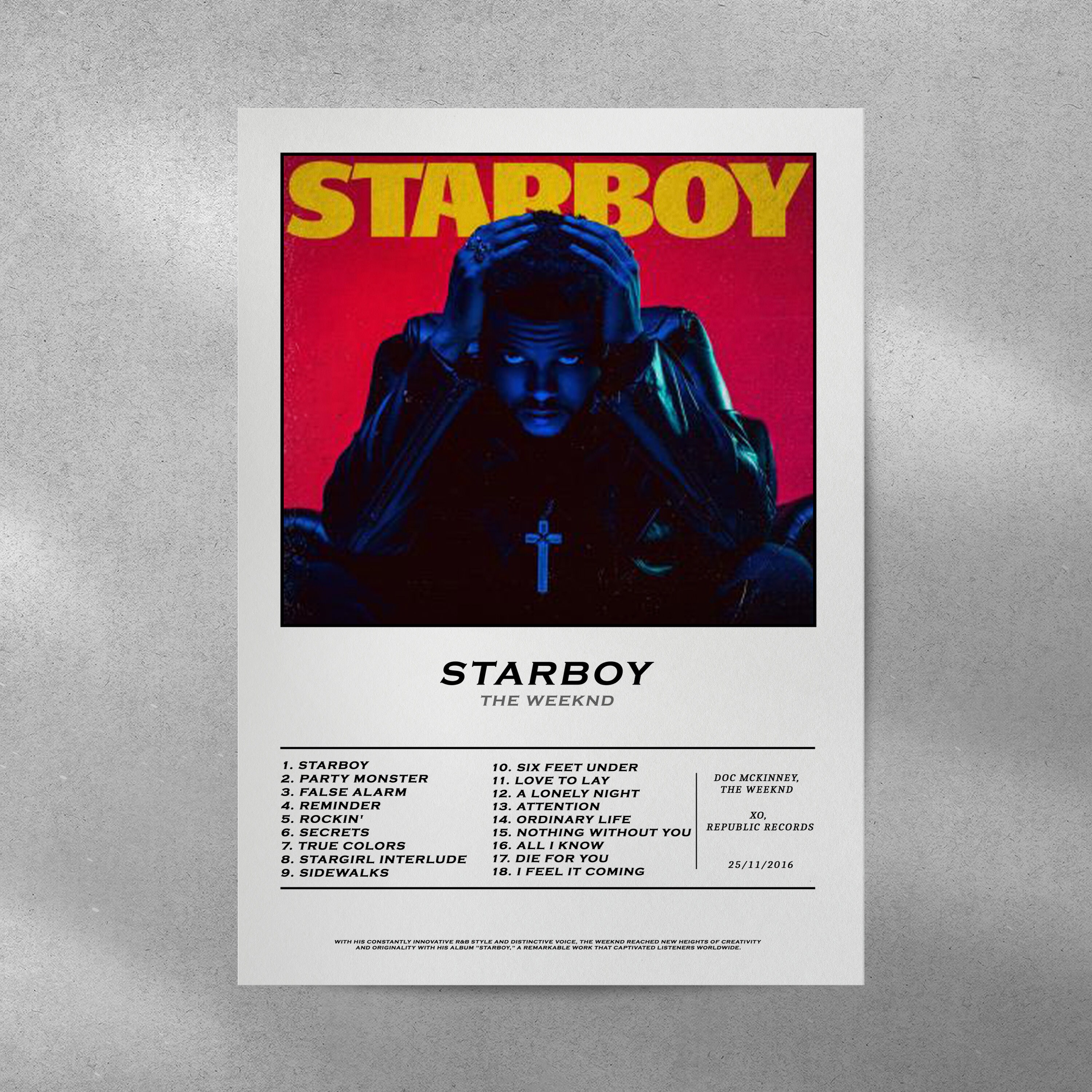 Posters De Weeknds Affiche Album Starboy Poster
