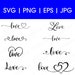 Love Bundle SVG, PNG, Jpeg, Eps - Etsy