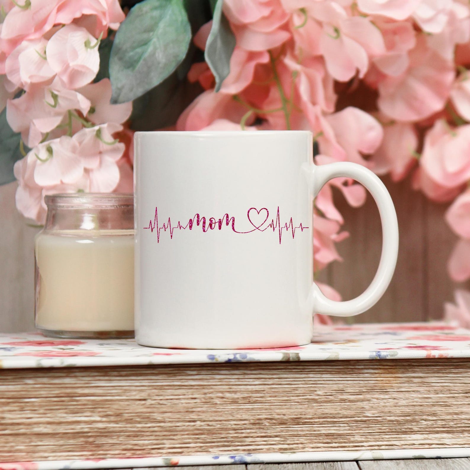 Mom Heartbeat SVG: Heart Line Art (digital Download) - Etsy